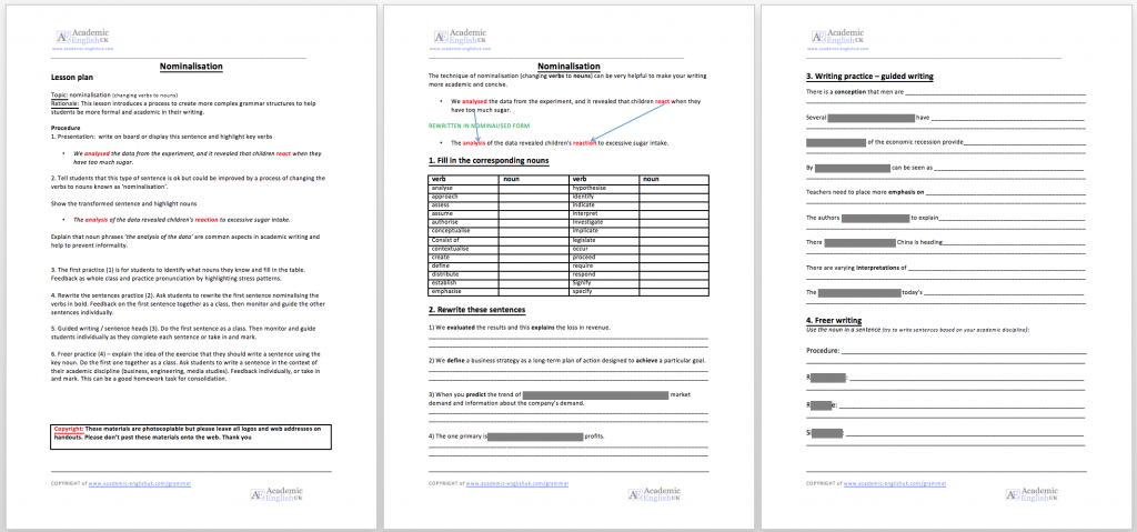 Academic grammar - Academic English UK