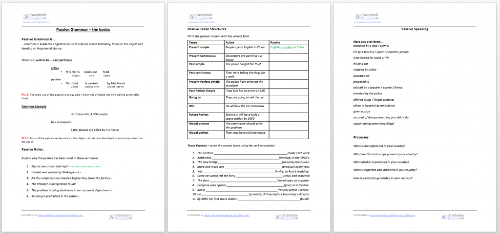 Grammar Tense Review - The 12 Tenses in English. Academic English UK