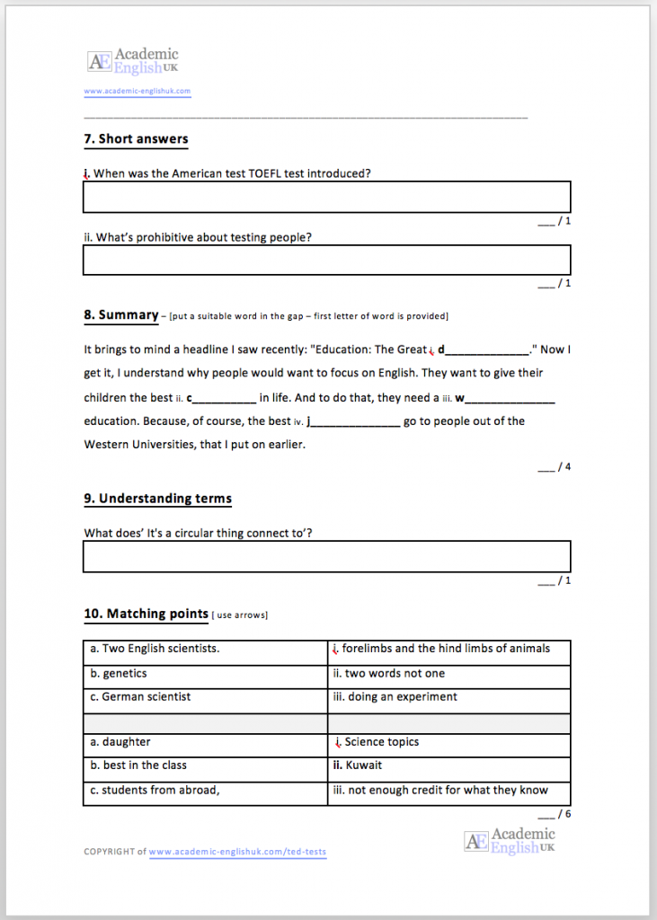 Academic Listening Tests - Academic English UK