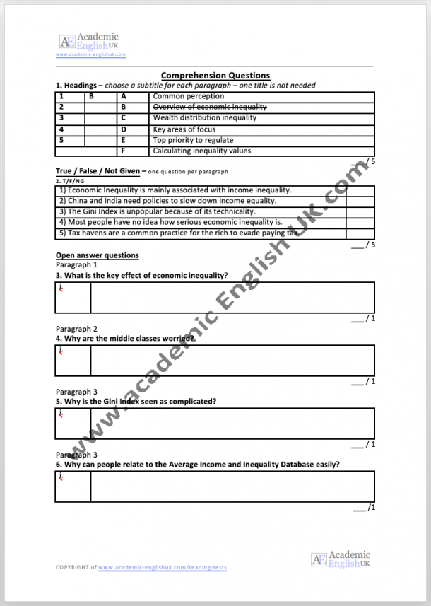 Economic inequality lesson - Academic English UK