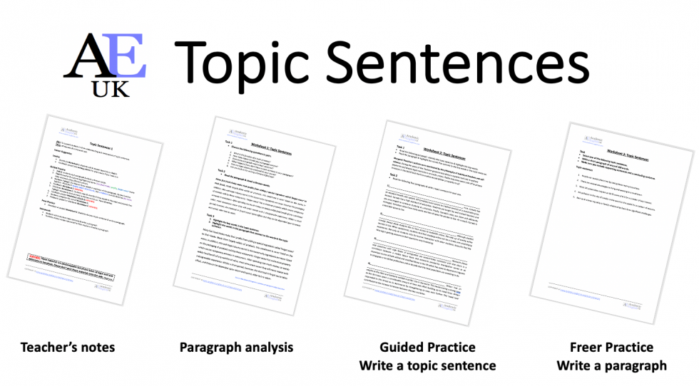 How to write a good topic sentence in Academic Writing