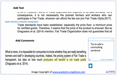 Turnitin Quickmarks - Academic English UK