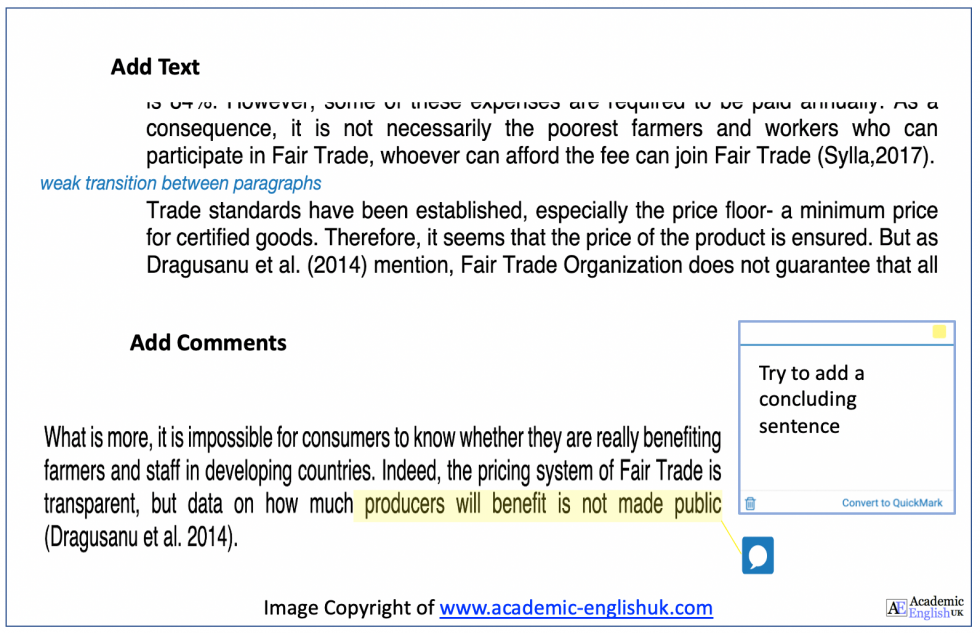 Turnitin Quickmarks - Academic English UK