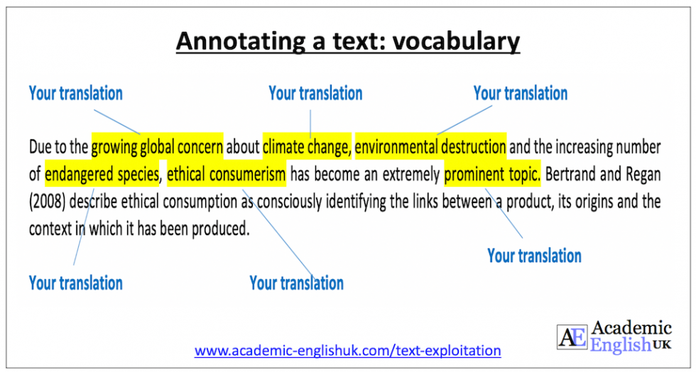 Text Exploitation - Academic English UK