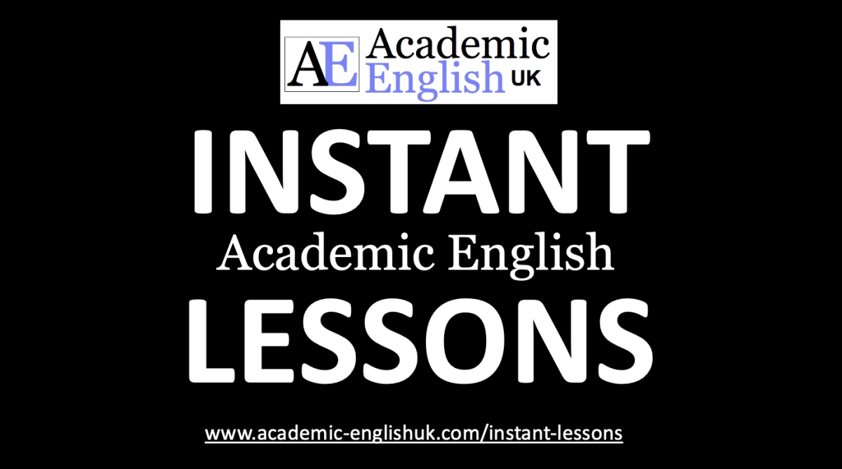 Instant Academic English Lessons - Academic English UK