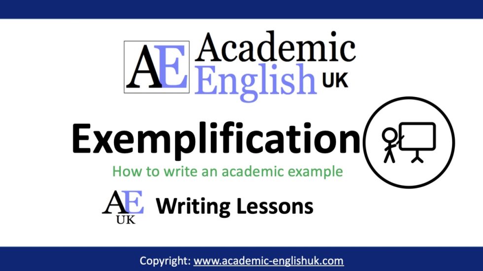 Exemplification - how to write academic examples.