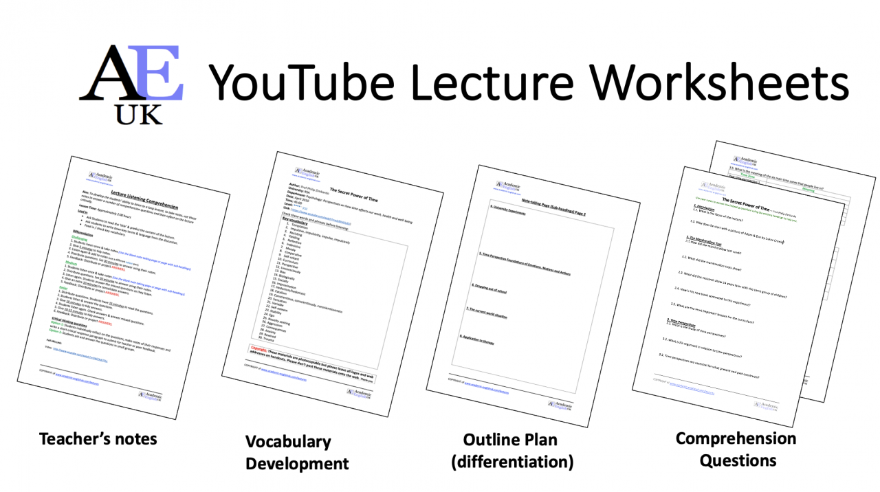 YouTube Lectures - Academic English UK
