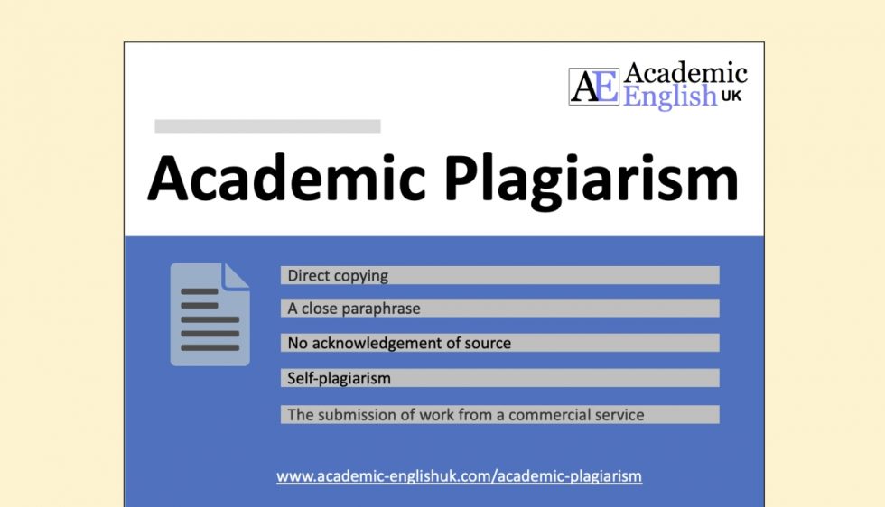 Academic Plagiarism - Academic English UK