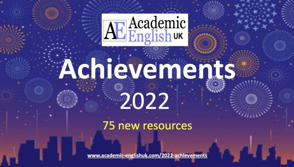 2022 Achievements - Academic English UK