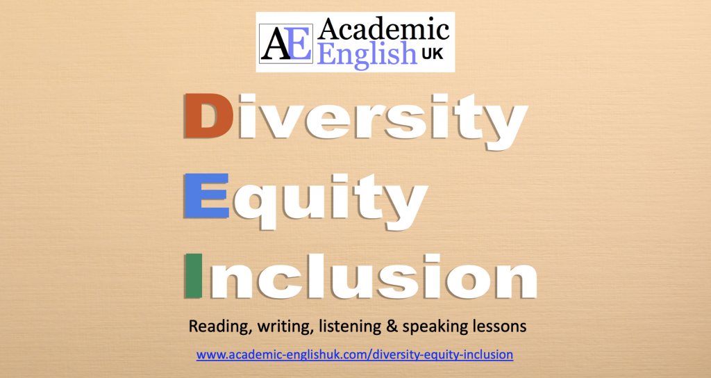 Diversity, Equity & Inclusion Lesson - Academic English UK