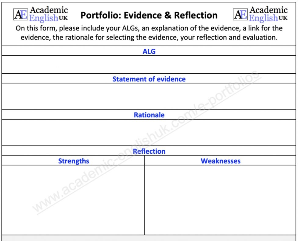 Academic Academic E-portfolios - Academic English UK