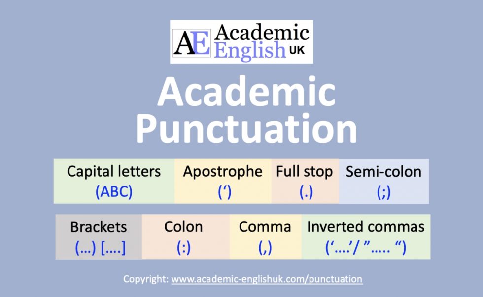 Academic Punctuation - Academic English UK