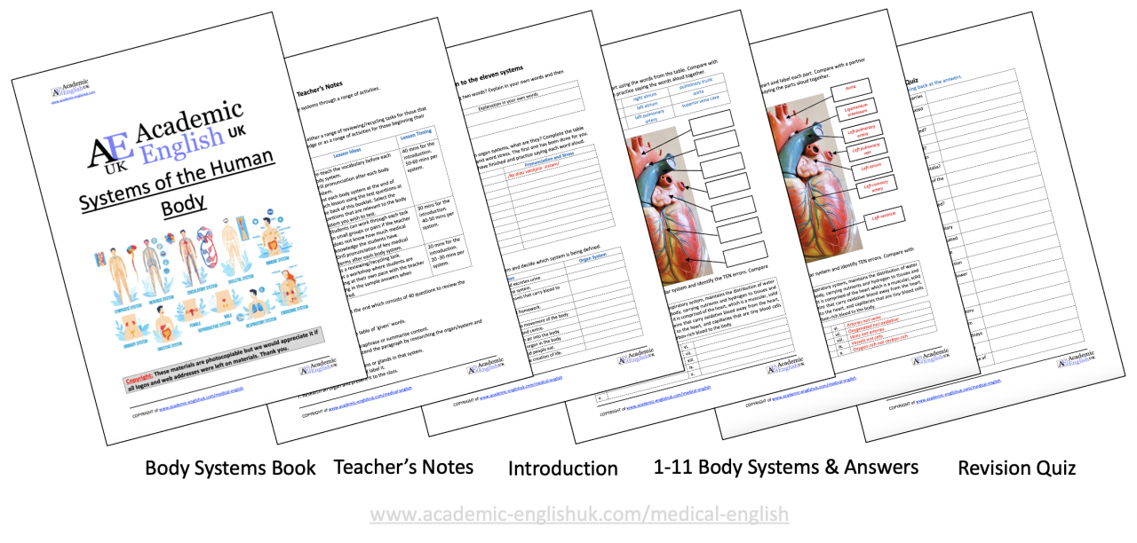 Systems of the body - Academic English UK